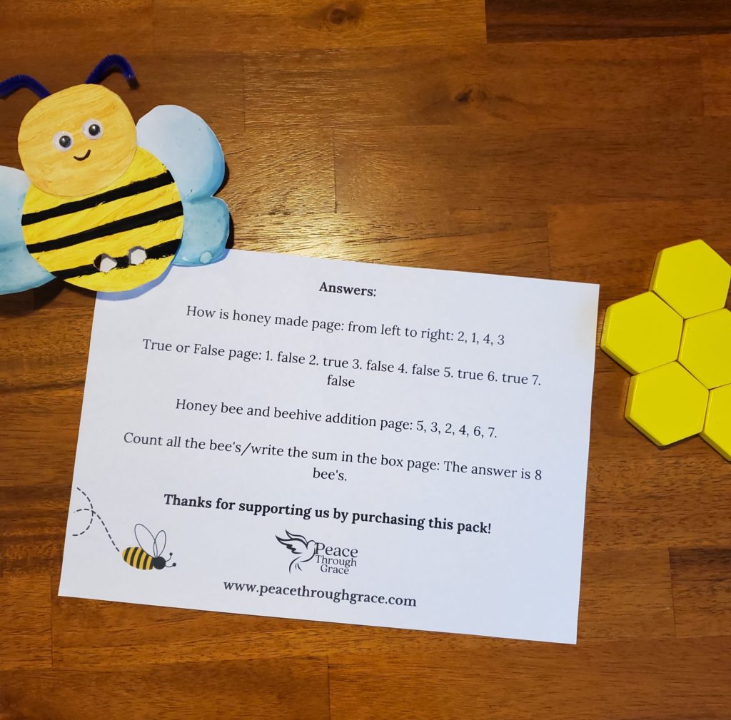 Honey Bee Insect Study Bundle (Ages 5-10) Digital Download Printable ...