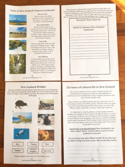 New Zealand Junior Geography (Ages 6-12) Digital Download Printable ...