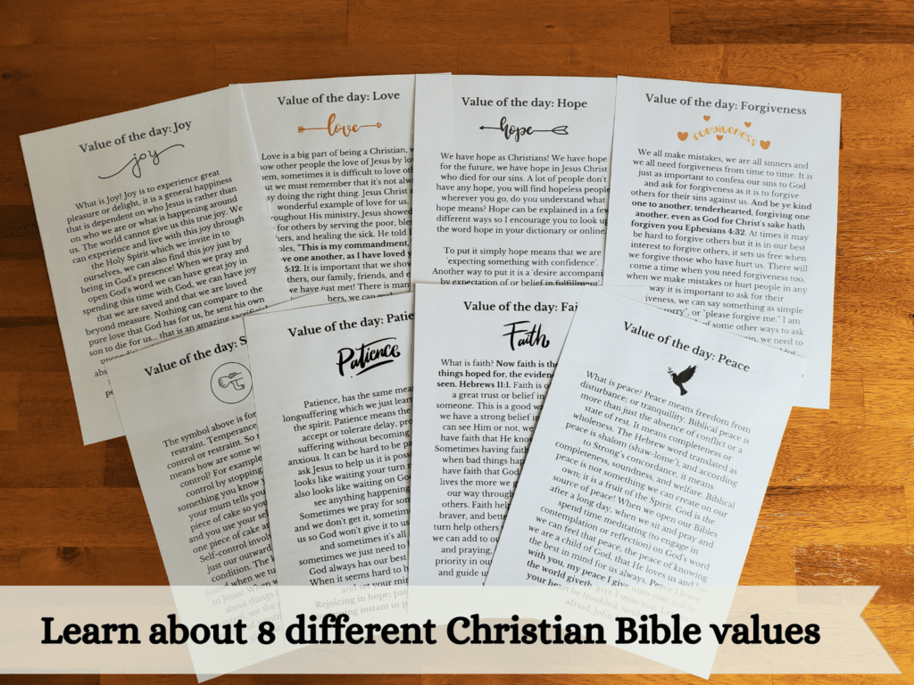 Christian Bible Values Study Bundle (Ages 6-12) Digital Download ...