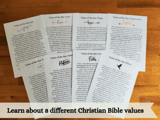 Christian Bible Values Study Bundle (Ages 6-12) Digital Download ...