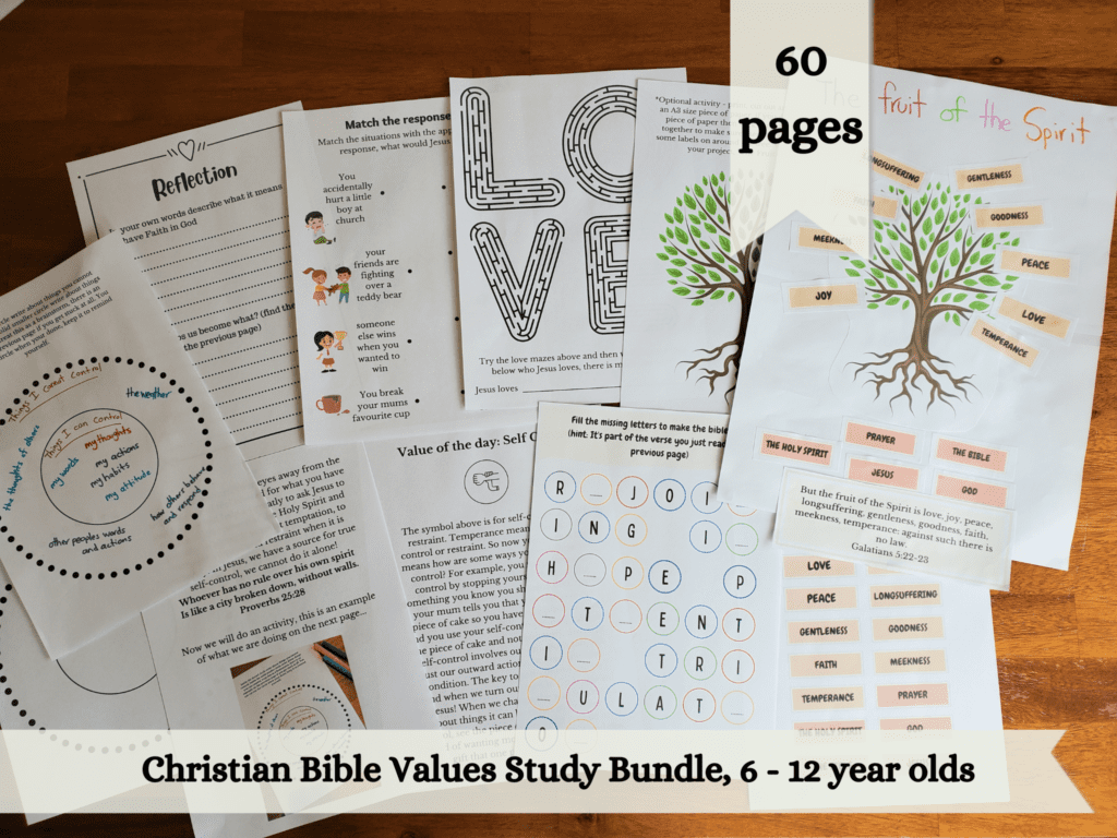 Christian Bible Values Study Bundle (Ages 6-12) Digital Download ...