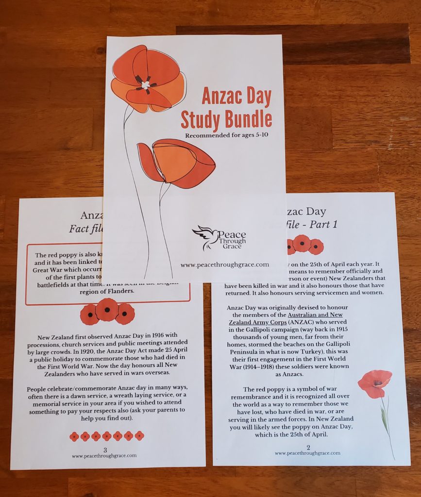 FREE ANZAC Day Unit Study (Ages 5-10) Digital Download Printables