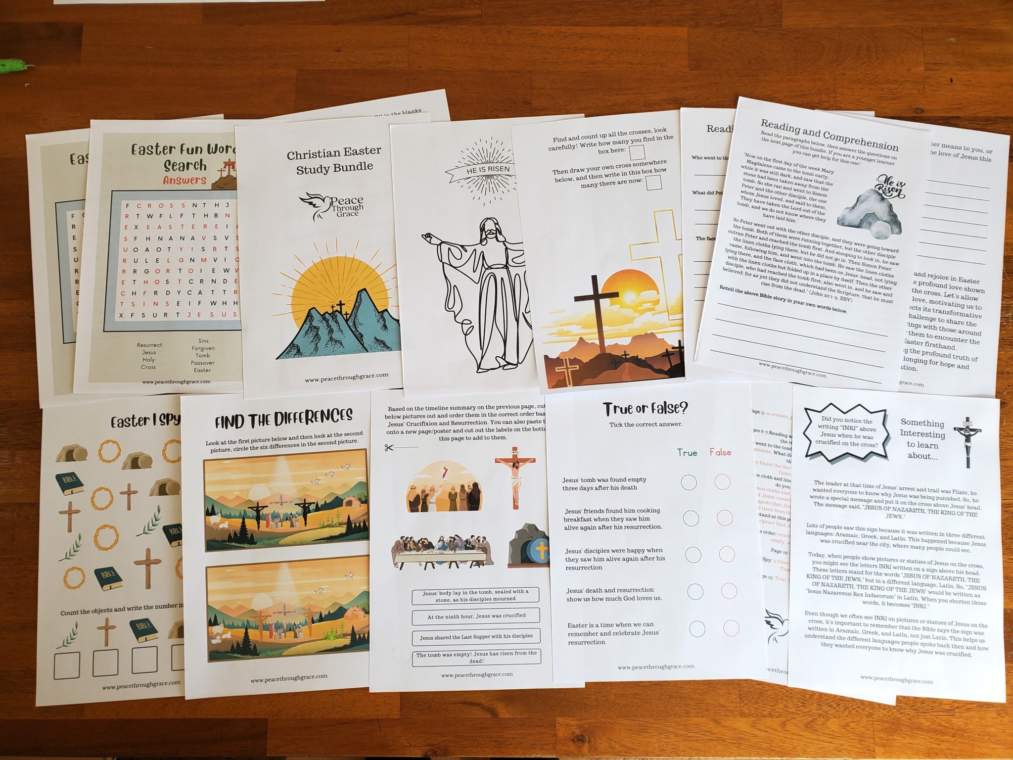 Christian Easter Unit Study Bundle (Ages 4-10) Digital Download Printable