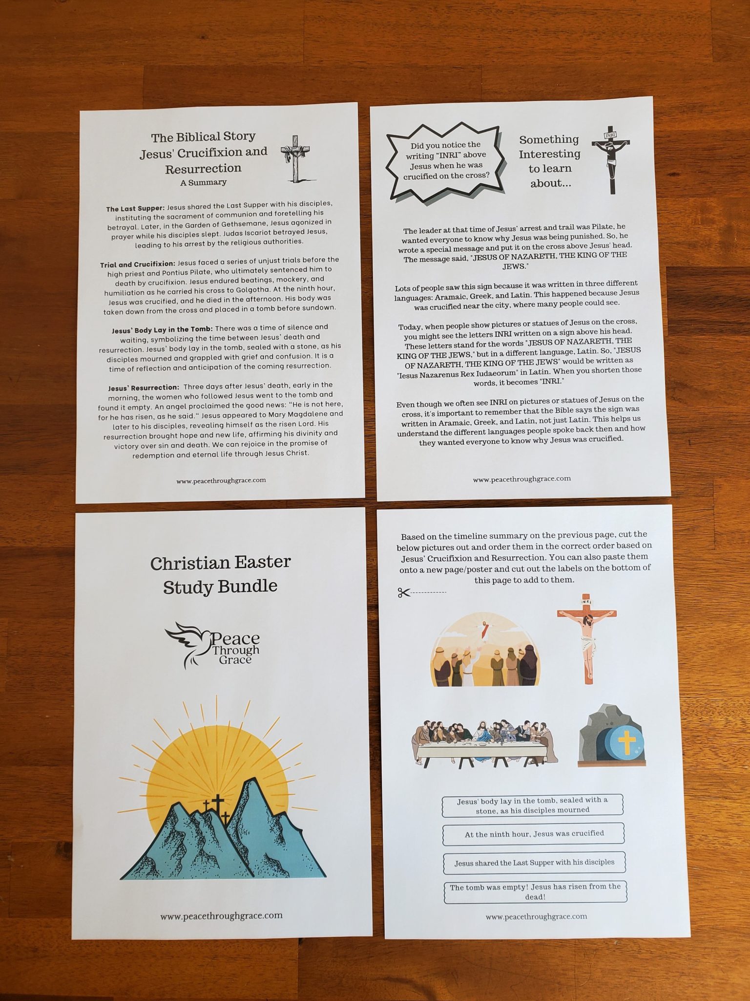 Christian Easter Unit Study Bundle (Ages 4-10) Digital Download Printable