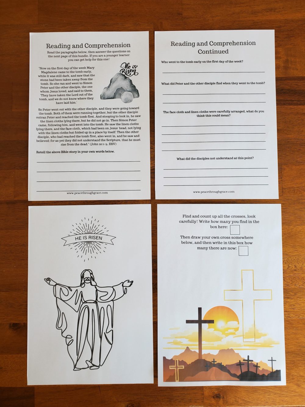 Christian Easter Unit Study Bundle (Ages 4-10) Digital Download Printable