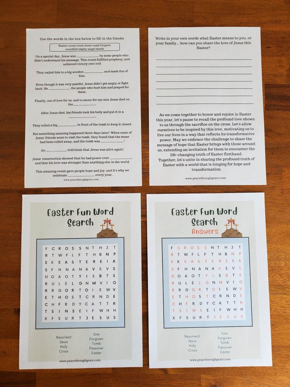 Christian Easter Unit Study Bundle (Ages 4-10) Digital Download Printable