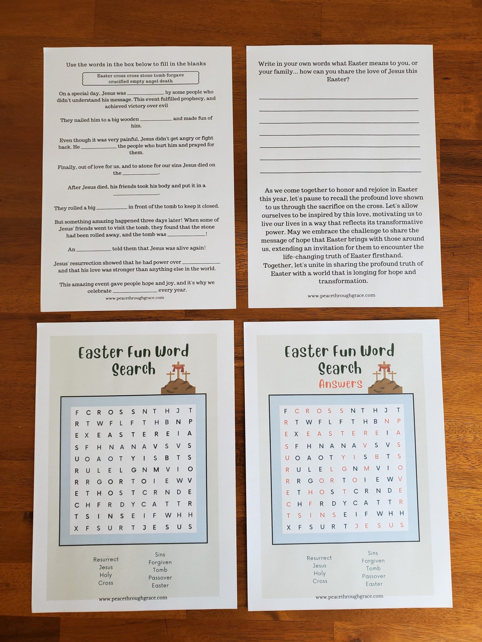 Christian Easter Unit Study Bundle (Ages 4-10) Digital Download Printable