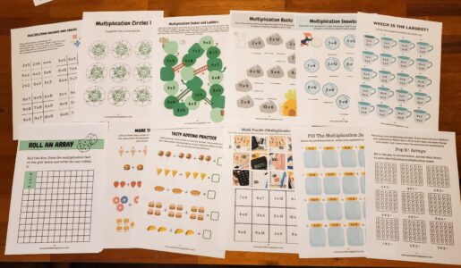 Multiplication Study Bundle (Ages 7+) Digital Download Printable