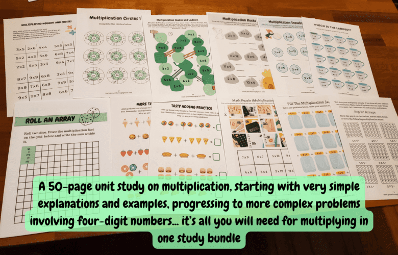 Multiplication Study Bundle (Ages 7+) Digital Download Printable