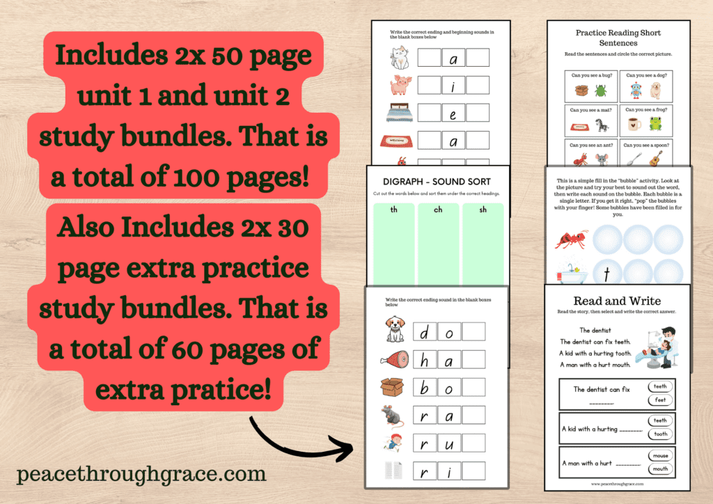 Phonics Complete Learn To Read Study Bundle - UNIT 2 (Ages 4-8) Digital ...