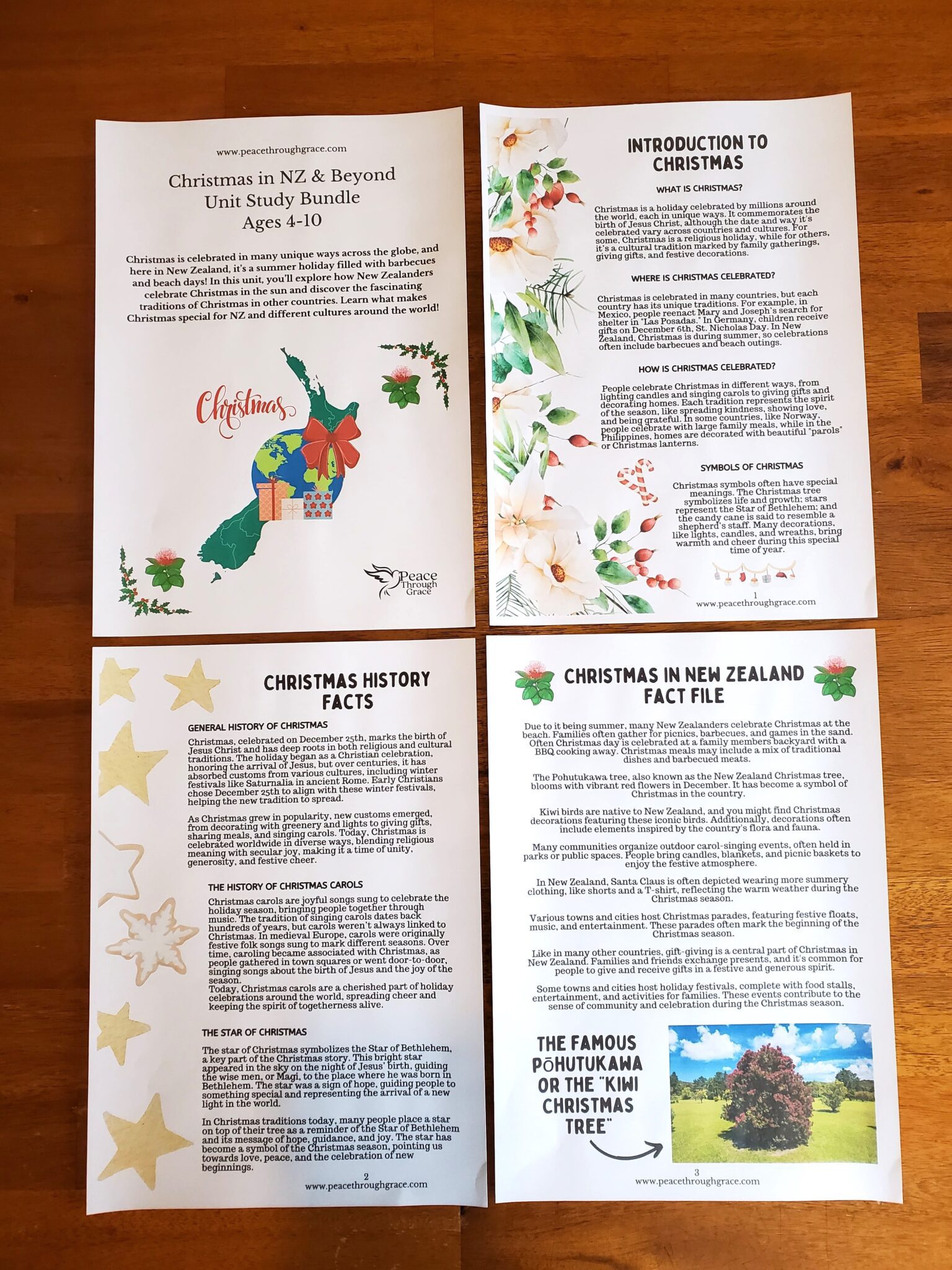 Christmas in NZ & Beyond Unit Study (Ages 4-10) Digital Download ...