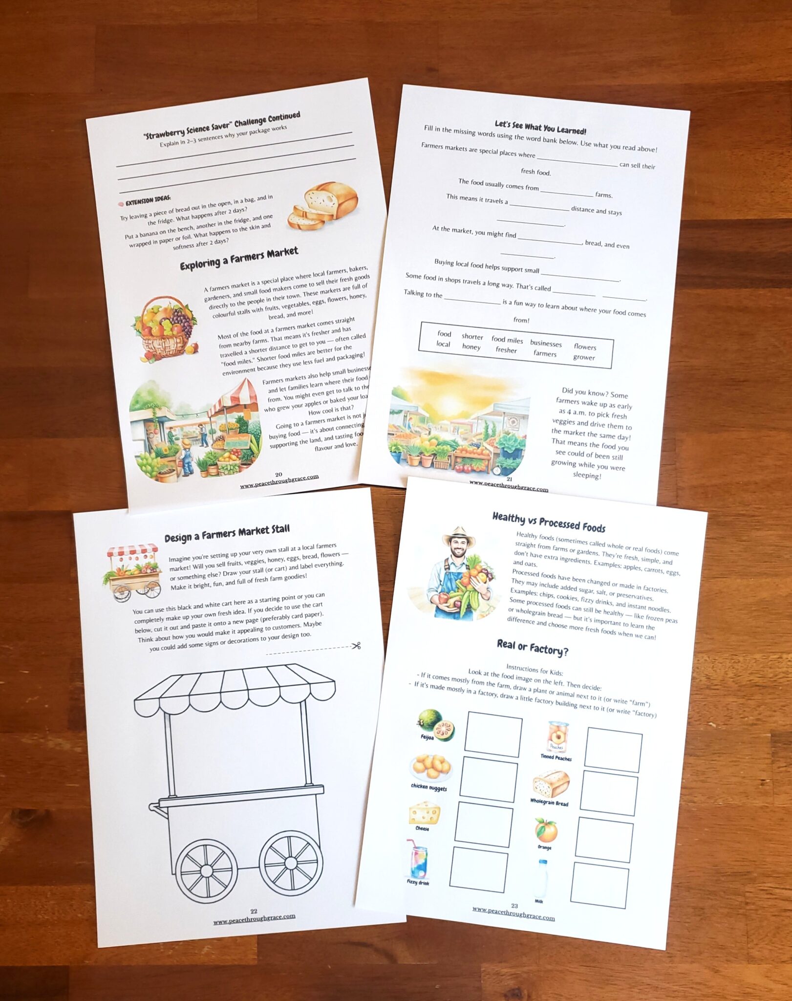 Farm-to-Table Unit Study NZ/Australia (Ages 5-10) Printable Bundle