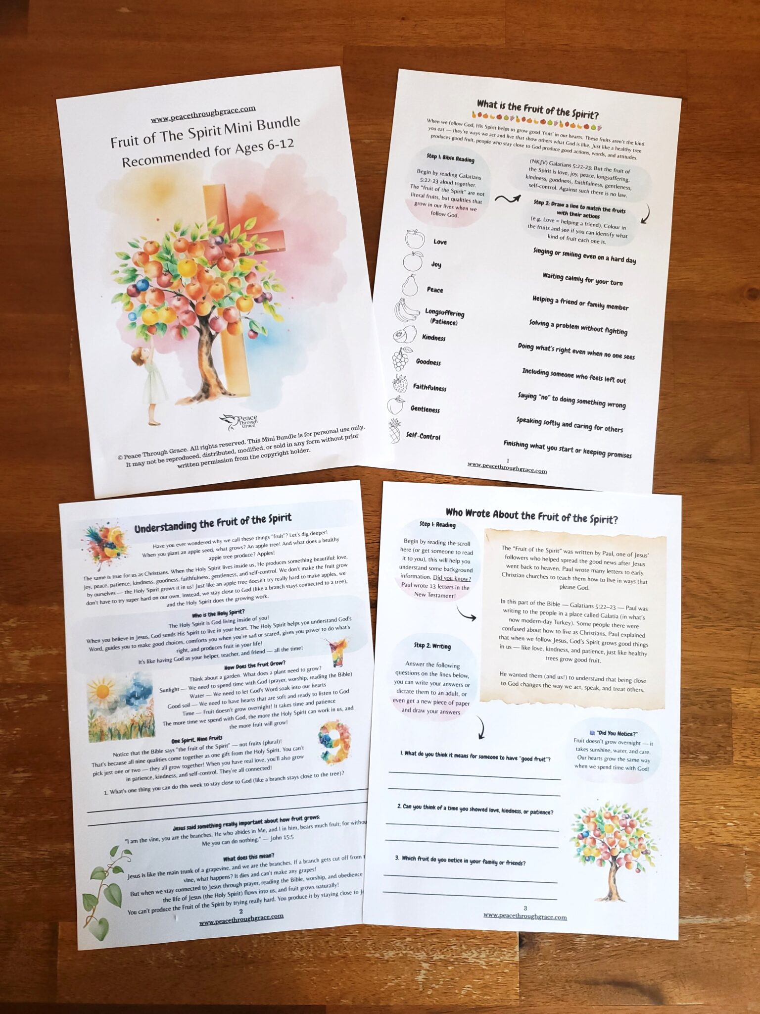 Fruit of the Spirit - Printable Mini Bundle